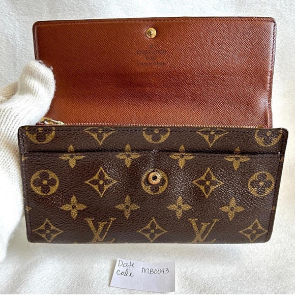 Louis Vuitton | Bags | Louis Vuitton Monogram Sarah Long Wallet Brown ...